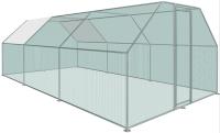 China Chicken Coop Cage with Cover Galvanized Metal Walk In Chicken Cage Pen Run 10' W x 20' D x 6.67' H for sale