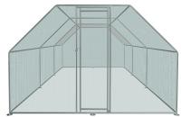 China Metal Chicken Coop with Run Walk in Chicken Cage Poultry Habitat Supplies with Waterproof and Anti-Ultraviolet Cover for sale