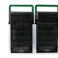 China 2 Compartment Rollaway Chicken Nesting Box in Galvanized Sheet Metal Egg Box Red for sale
