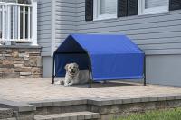 China Compact and Portable Dog Shelter  4' x 4' x 3' Galvanized Steel Pet Shed in Blue Color for sale
