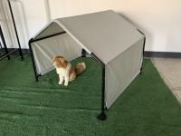 China Compact and Portable  Grey Color Dog Shelter  4' x 4' x 3' Galvanized Steel Pet Shed for sale