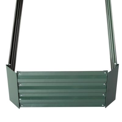 China Metal Raised Garden Bed for Vegetables Large Planter Box Steel Gardening Kit Outdoor Herb  Green 6x3x1ft for sale