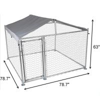 China Dog Cage Dog Kennel Cover Weathergard large all Season Run Roof Perfect Fit outdoor Cages and Pens 2x2x1.6m for sale