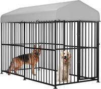 China Large Outdoor Dog Kennel Heavy Duty Metal Frame Fence Dog Cage Outside Pen Playpen Dog Run House with UV & Waterproof for sale