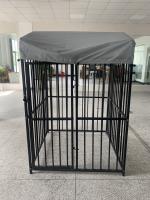 China Outdoor Dog Kennel Heavy Duty Metal Frame Fence Dog Cage Outside Pen Playpen Dog Run House with Roof for sale