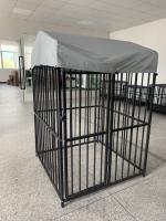 China Outdoor Dog Kennel Heavy Duty Metal Frame Fence Dog Cage Outside Pen Playpen Dog Run House with Roof for sale