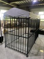 China Outdoor Dog Kennel Steel Powder Coated Dog Cage with Watrerproof Cover Secure Lock for Backyard 10' x 5' x 6' for sale