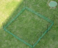 China 12 M Chicken Net Fence Kit With Gate Double Pointed Posts in Green with Fibreglass Rod for sale