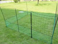 China 12 M Chicken Net Fence Kit With Gate Double Pointed Posts in Green with Fibreglass Rod for sale