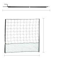 China 12 M Chicken Net Fence Kit With Gate Double Pointed Posts in Green with Fibreglass Rod for sale