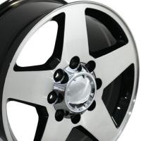 China 20x8.5 Chevrolet Silverado Replica Wheel Sierra 8 Lug 8x165 Blk Mach'D Truck 5503 for sale