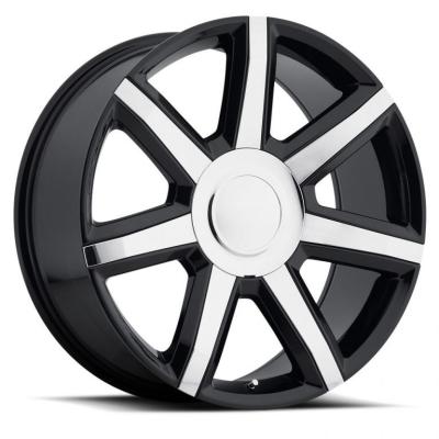China 4739 22x9 GMC Wheels 7 Spoke Style Chrome 24 Inch Cadillac Escalade Replica Rims for sale