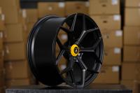 China 23x10j Matte Black Forged Alloy Wheels Aluminum Aftermarket Wheels 71.5 for sale