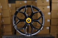 China 23x10j Matte Black Forged Alloy Wheels Aluminum Aftermarket Wheels 71.5 for sale