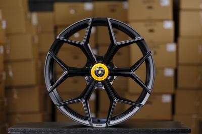 China 23x10j Matte Black Forged Alloy Wheels Aluminum Aftermarket Wheels 71.5 for sale