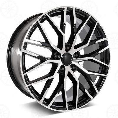 China A356.2 OEM 21 Inch Audi Replica Wheels 21x9.5 Alloy Rim Black Machined Face for sale