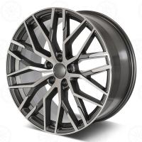 China A356.2 OEM 21 Inch Audi Replica Wheels 21x9.5 Alloy Rim Black Machined Face for sale