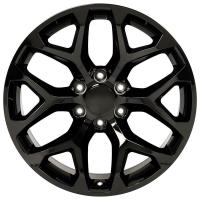 China Replica GMC Sierra Snowflake Wheels 30x10 Black Mch Yukon Denali Snowflake Rims for sale