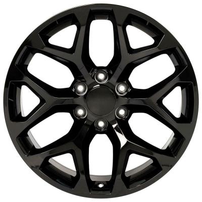 China Replica GMC Sierra Snowflake Wheels 30x10 Black Mch Yukon Denali Snowflake Rims for sale