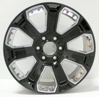 China Chrome Inserts 24x10 Replica Wheels 5660 Silverado GMC Yukon Black Rims for sale