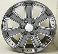 China Chrome Inserts 24x10 Replica Wheels 5660 Silverado GMC Yukon Black Rims for sale