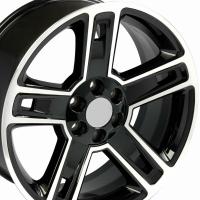 China 26x10 GMC Yukon Replica Wheels Gloss Black Machined Face Rims Fit Tahoe LTZ Silverado for sale
