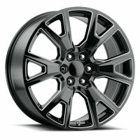 China 26 Chevrolet Replica Wheels Black Milled Rims Fit Yukon Sierra Tahoe Silverado for sale