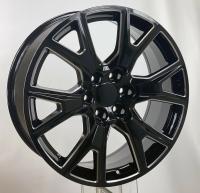 China 26 Chevrolet Replica Wheels Black Milled Rims Fit Yukon Sierra Tahoe Silverado for sale