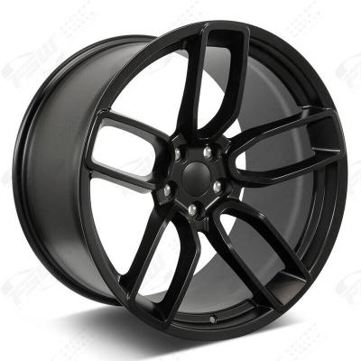 China 20 Widebody Replica Satin Black Flow Form Stagger Wheels Rims Fit Challenger RWD for sale
