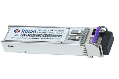 China TPB-TG10-23DCR 10G SFP+ Transceiver Module with 10km Distance and TX1270nm/RX1310nm BIDI Wavelength for sale