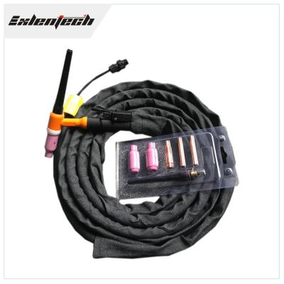China 4M 8M Length Adjustable Tig Mig Welder Accessories Gas Cooled WP17 TIG Torch for sale