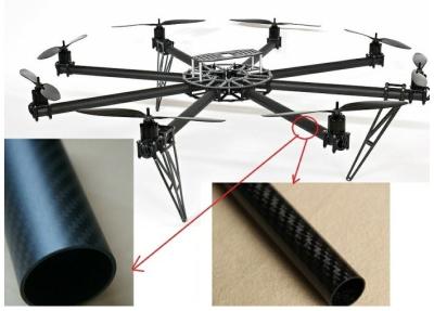 China round shape 25m,28mm,32mm diameter multi-rotor type aircraft  carbon fiber tube 3K plain/ twill surface with best price for sale