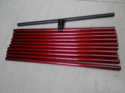 China 25mm red carbon fibre tube colorful carbon fibre tubing for sale