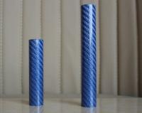 China high glossy blue carbon fibre tube 30mm for sale for sale