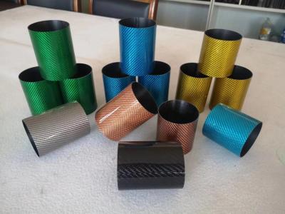 China colorful carbon fiber tubing large diameter colorful carbon tubes made in China for sale