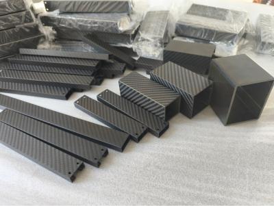 China high strength 3K twill rectangle carbon fiber tube  made in China for sale