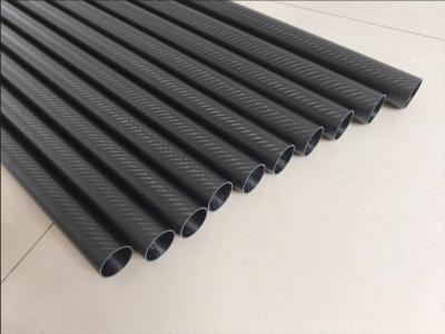China 3K  2X2  twill weave matte painting round carbon fiber tube manufactures for sale