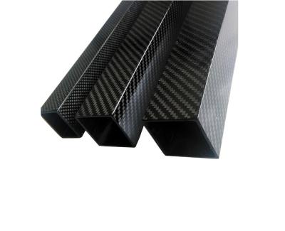 China 3 inch forged carbon fiber square tube carbon fiber oval tube with factory price for sale