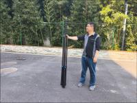 China Portable heavy duty tripod stand telescopic carbon fiber mast for sale