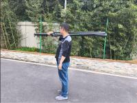 China Portable heavy duty tripod stand telescopic carbon fiber mast for sale