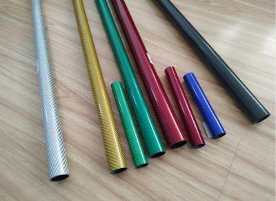 China Gold green red silver colorful carbon fiber & fiberglass tube frp tube rods pole for sale