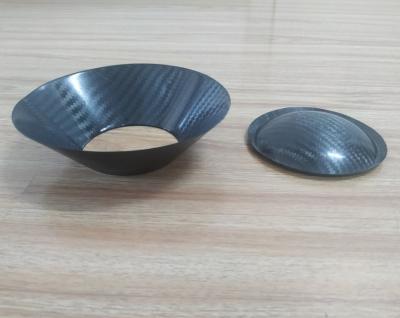 China 5 inch carbon fiber speaker cone  carbon  fibre loud speaker  subwoofer cone car audio woofer parts for music for sale