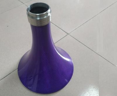 China Voilet gold etc colorful carbon fiber shisha carbon fibre hookah can be customized for sale