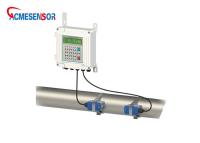 China Wall Mounted Digital Ultrasonic Flow Meter DN80-DN200 4-20mA Relay Alarms IP68 for sale