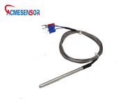 China 2pin Connector Glass Fiber Cable Temperature Sensor Pt1000 30mm for sale