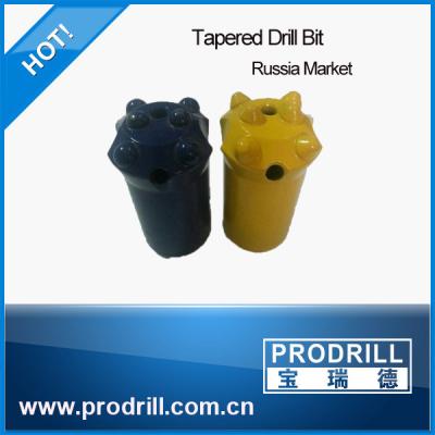China 32mm-40mm tapered button drill bit for Russia market for sale