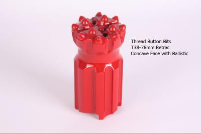 China Thread Button Bits T38-76mm Retrac Concave Face with Ballistic for sale