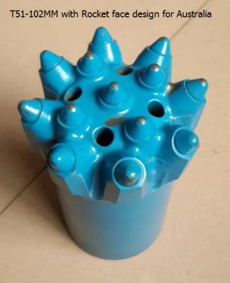 China Rocket Button Bit T51-102MM with Rocket face design for Australia for sale