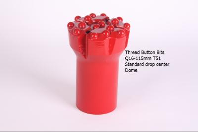 China Q16-115mm T51  Thread Button Bits for sale
