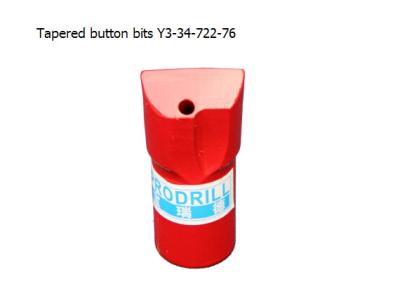 China Tapered button bits Y3-34-722-76  for india, sweden, west africa,etc for sale